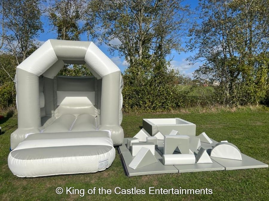 Grey and white soft play package - Bouncy Castle Hire, Rodeo Bull hire ...